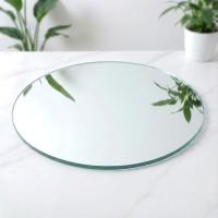 China Kingstin Tempered Glass 5mm Thick Round Mirror, Vanity Mirror for Bedroom Bathroom Hotel, Wall-Mounted Mirror Customizable Size for sale