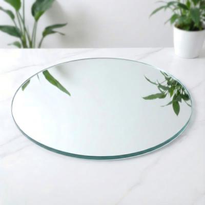 China Kingstin Tempered Glass 5mm Thick Round Mirror, Vanity Mirror for Bedroom Bathroom Hotel, Wall-Mounted Mirror Customizable Size for sale