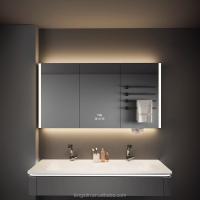 China Kingstin Smart LED Bathroom Mirror Cabinet with Lights, Defogger & Clock | Premium Storage Vanity Medicine Cabine for sale