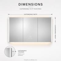 China Kingstin Smart LED Bathroom Mirror Cabinet with Lights, Defogger & Clock | Premium Storage Vanity Medicine Cabine for sale