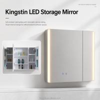 China Kingstin Custom ABS LED Bathroom Mirror Cabinet with Storage for Hotels and Homes, 3 Color Temperatures and 5 Flexible Options for sale