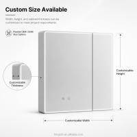 China Kingstin Customizable Aluminum LED Mirror Cabinet with 3 Color Lighting and Interior Storage for Modern Bathrooms | 8+ Years for sale