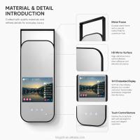 China Kingstin Architectural Stainless Steel Smart TV Bathroom Mirror for Hotels, Custom Frame Color for sale