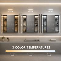 China Kingstin Smart Backlit Stainless Steel LED TV Mirror Cabinet for Luxury Bathroom, 100% Custom Size Layout, for sale