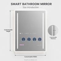 China Custom Smart TV Bathroom Mirror with Android Touch Display, WiFi, Bluetooth and Side LEDs for Hotels, for sale