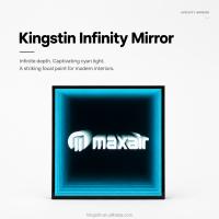 China Kingstin Premium Stainless Steel Infinity Mirror, LED Wall Mirror for Boutique Hotels and Retail, Custom Logo and Custom Size for sale