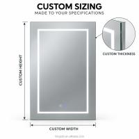 China Kingstin Hidden LED Mirror, Disappearing Light Bathroom Mirror, Anti-Fog, 3-Color Dimmable Touch Vanity Mirror, Custom Size for sale