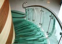 China Swimming Pool Bent Tempered Glass 5-19mm Custom Size Curved Toughened Glass for sale