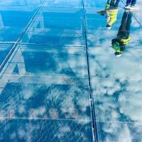 China Clear Energy High Efficiency BIPV Power Glass 18-22% CdTe for Building Integration for sale
