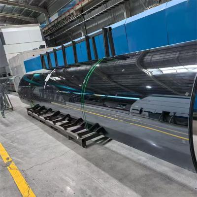 China Bent Curved Tempered Safety Glass 3-19mm Polished Edge for Construction for sale