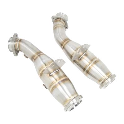 China Aftermarket Catless Exhaust Downpipe For Mercedes Benz C400 C450 C43 AMG X253 GLC43 W212 E43 E400 M276 3.0T for sale