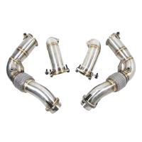 China Universal Exhaust Catless BMW X5M Downpipe For 2024+ F95 F96 X6M 1.5mm for sale