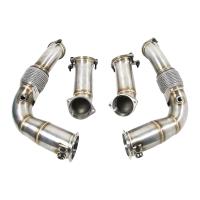 China Universal Exhaust Catless BMW X5M Downpipe For 2024+ F95 F96 X6M 1.5mm for sale