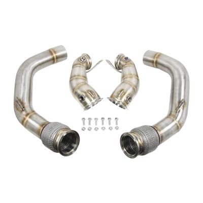 China 304 Stainless Steel Catless Racing Downpipe For BMW F90 M5 F91 F92 F93 M8 4.4T V8 for sale