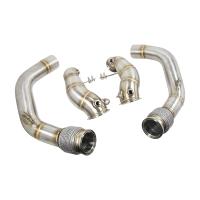 China 304 Stainless Steel Catless Racing Downpipe For BMW F90 M5 F91 F92 F93 M8 4.4T V8 for sale