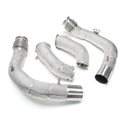 China Aftermarket Exhaust Downpipe For 2018-2023 BMW F90 M5 F91 F92 F93 M8 S63 4.4T V8 for sale