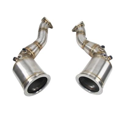 China Audi C8 RS6 RS7 EA825 Axle Back Exhaust System Muffler Catless Downpipe 4.0T V8 Mild Hybrid for sale