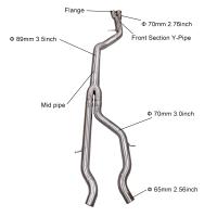 China 2014-2020 Aluminum Cat Back Single Exhaust MidPipe For F80 M3 F82 F83 M4 S55 for sale