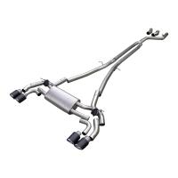 China Black Stainless Steel Cat Back Exhaust System For 2017-2024 BMW G30 G31 530i 540i B58 3.0T for sale