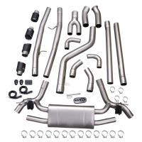 China Black Stainless Steel Cat Back Exhaust System For 2017-2024 BMW G30 G31 530i 540i B58 3.0T for sale