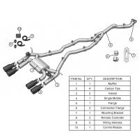 China 2014-2020 Valved Aftermarket Cat Back Exhaust For BMW F80 M3 F82 F83 M4 S55 3.0T for sale