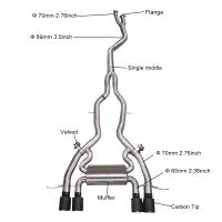 China 89mm 3 Inch Cat Back Exhaust Muffler System For 2023+ BMW G87 M2 S58 3.0T for sale