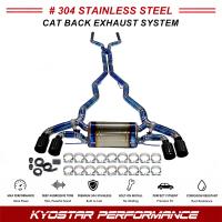 China Customized Titanium Cat Back Resonator Exhaust Kit For 2018-2023 BMW M5 S63 4.4T V8 for sale