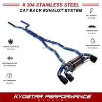 China Customized Titanium Cat Back Resonator Exhaust Kit For 2018-2023 BMW M5 S63 4.4T V8 for sale