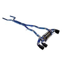 China Customized Titanium Cat Back Resonator Exhaust Kit For 2018-2023 BMW M5 S63 4.4T V8 for sale