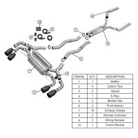 China BMW F90 M5 S63 4.4T V8 Valved Sport Cat Back Exhaust Pipe System 2.5