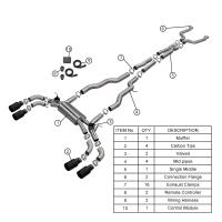 China KYOSTAR Valved Cat Back Straight Pipe Exhaust System 304 Ss For 2025+ BMW G90 G99 M5 S68 4.4T V8 for sale
