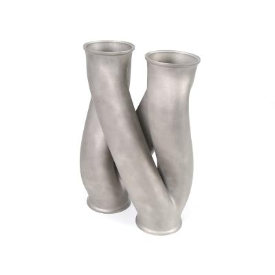 China 316L Stainless Steel Z Pipe Exhaust Midpipe Crossover Merge Pipe 3 inch for sale