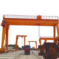 China 20 Ton A Type Industrial Double Beam Movable Gantry Crane With Rail for sale