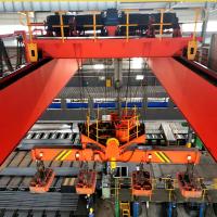 China QC Model Double Girder Overhead Crane With Magnet for sale