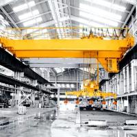 China QC Model Double Girder Overhead Crane With Magnet for sale