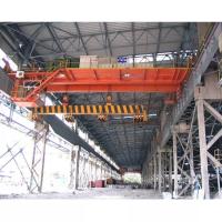 China QC Model Double Girder Overhead Crane With Magnet for sale