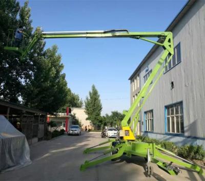 China Trailer Mounted Access Platform Articulating Boom Lift 500kg Loading for sale