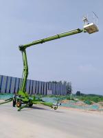 China Trailer Mounted Access Platform Articulating Boom Lift 500kg Loading for sale