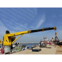 China Marine Hydraulic Telescopic Boom Slewing Deck Crane Offshore Crane Q235B for sale