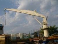 China Fixed Boom Davit Stiff Boom Marine Hydraulic Crane Straight Arm Slewing for sale