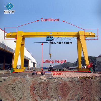 China High Efficiency Single Beam Gantry Crane 5 Ton 10 Ton 25 Ton For Factory for sale