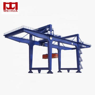 China 80 Ton Rail Mounted Container Double Beam Gantry Crane Bridge Construction for sale