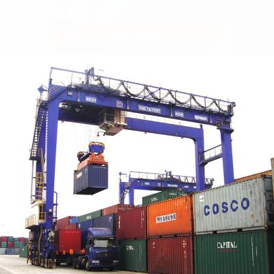China 30.5t/35t/40.5t Rubber Tire RTG Container Crane Shipbuilding Gantry Crane for sale
