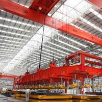 China QL Model Eot Double Girder Overhead Lifting Equipment Crane With Rotating Elecromagnetic Hanging Beam for sale