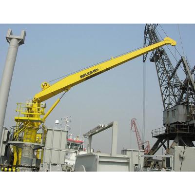 China 15 Ton Deck Davit Marine Hydraulic Crane Straight Boom Arm Slewing for sale