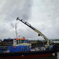 China Hydraulic Boom Marine Telescopic Crane For Dinghy Lifting for sale