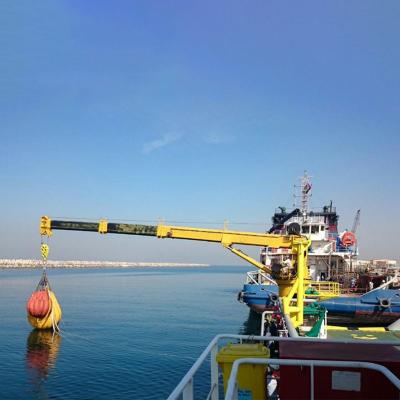 China Hydraulic Boom Marine Telescopic Crane For Dinghy Lifting for sale