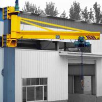 China Motorized 3 Ton Pillar Mounted Jib Crane Hoist For Material Lifting for sale