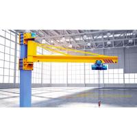 China Motorized 3 Ton Pillar Mounted Jib Crane Hoist For Material Lifting for sale