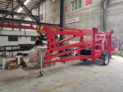 China Trailer Mounted Boom Industrial Platform Lift Systems For Cargos for sale